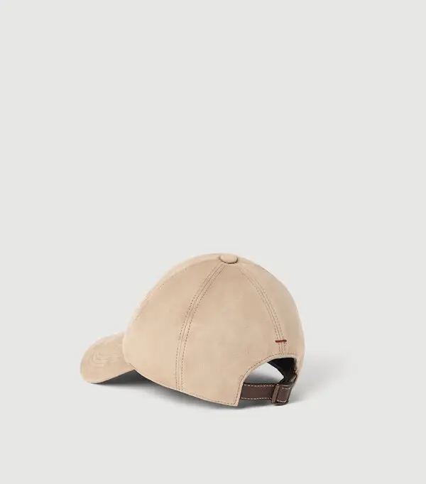 Brunello Cucinelli Suede Logo Baseball Cap