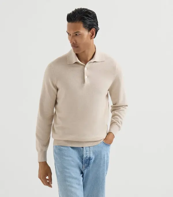 Brunello Cucinelli Cashmere Polo Sweater