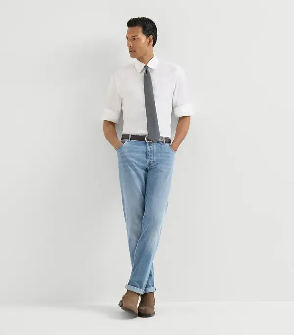 Brunello Cucinelli Straight Leg Comfort Denim Jeans
