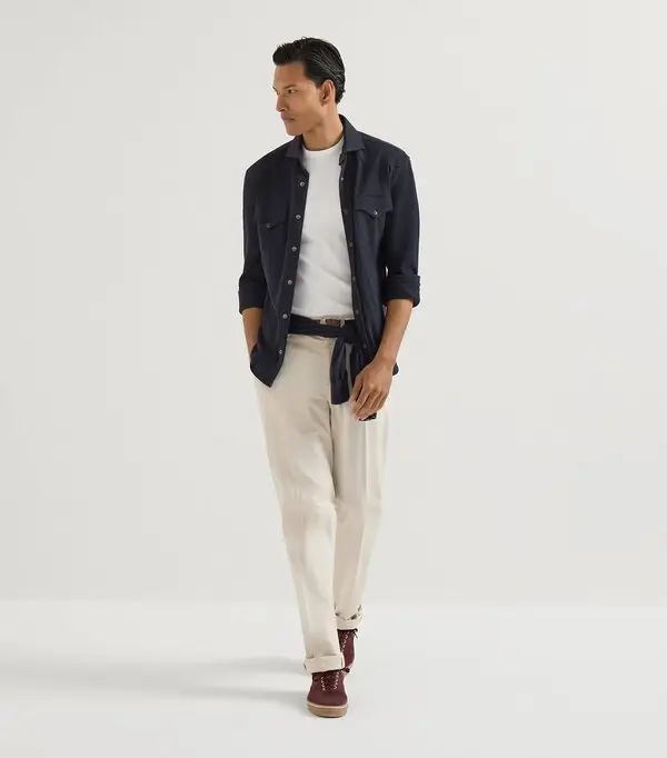 Brunello Cucinelli Pima Cotton Gabardine Trousers