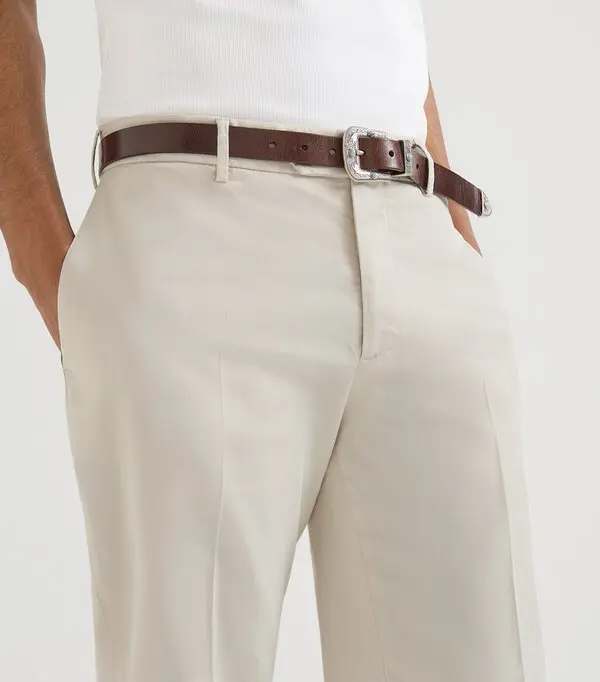 Brunello Cucinelli Pima Cotton Gabardine Trousers