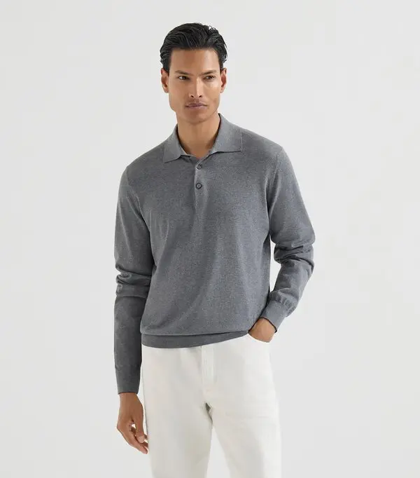 Brunello Cucinelli Cotton Polo Sweater