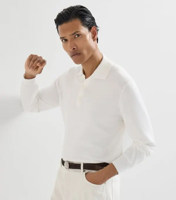 Brunello Cucinelli Cotton Polo Sweater