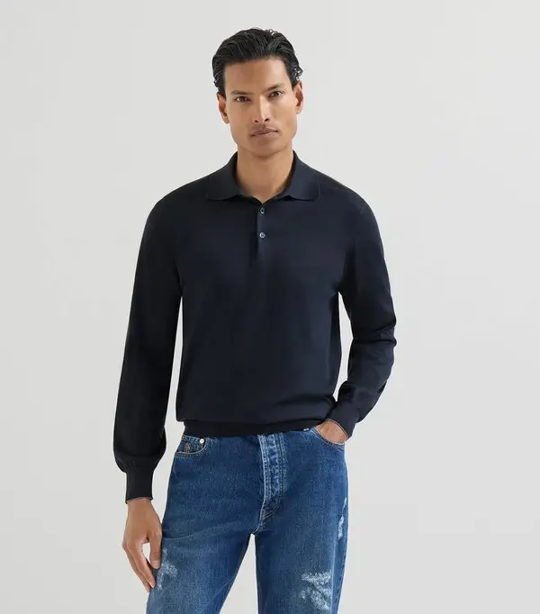 Brunello Cucinelli Cotton Polo Sweater