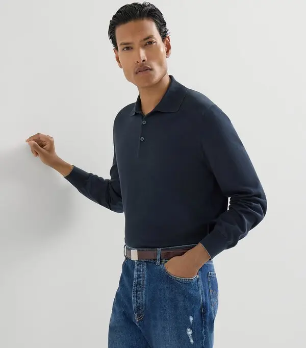 Brunello Cucinelli Cotton Polo Sweater