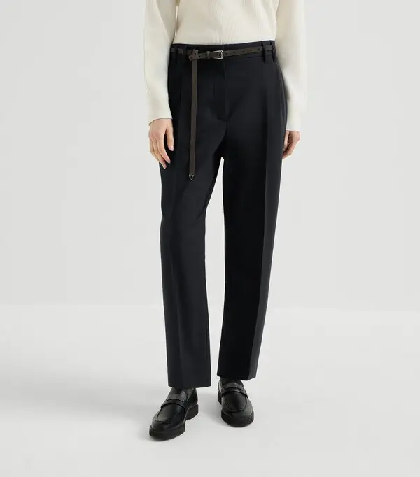 Brunello Cucinelli Wool-blend Straight Trousers