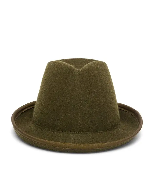Max Mara Wool Fedora Hat - Brown