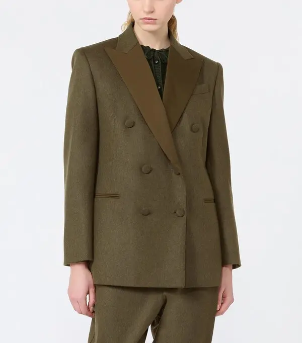 Max Mara Virgin Wool Blend Double Breasted Blazer