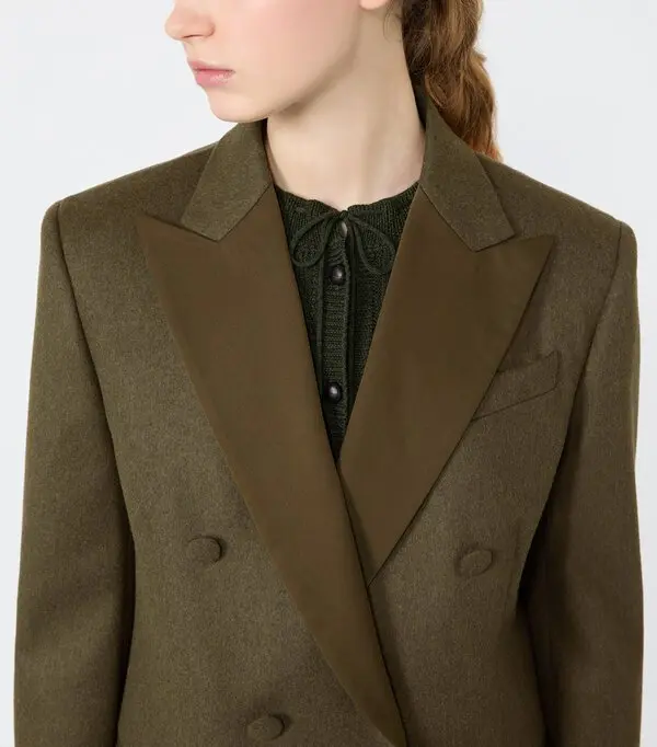 Max Mara Virgin Wool Blend Double Breasted Blazer