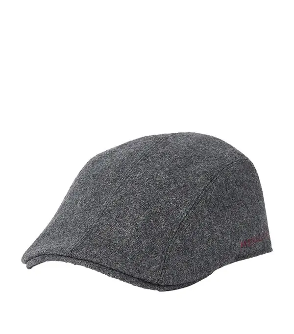 Brunello Cucinelli Virgin Wool Embroidered Flat Cap
