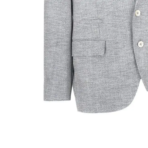 Brunello Cucinelli Single-breasted Chevron Fabric Jacket