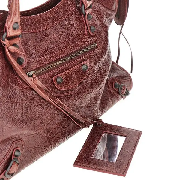 Balenciaga Arena Leather Medium 'le City' Bag - Red