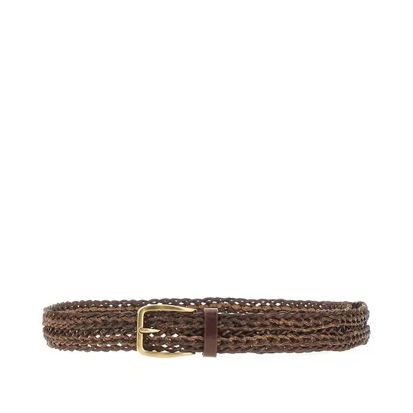 Brunello Cucinelli Braided Leather Belt - Brown