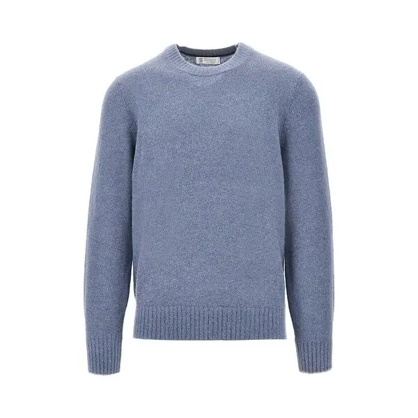 Brunello Cucinelli Alpaca And Cashmere Blend Sweater - Blue