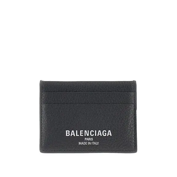 Balenciaga Grained Leather Cardholder - Black
