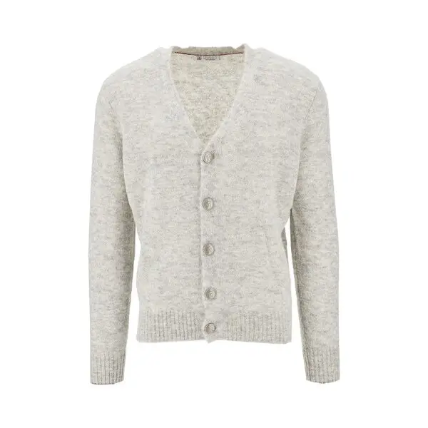 Brunello Cucinelli Alpaca And Cashmere Blend Cardigan - Grey