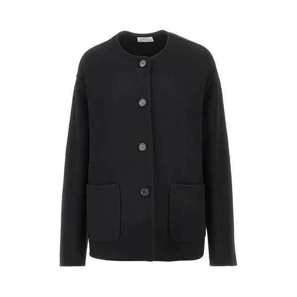 THE ROW Quintus' Double Cloth Jacket - Black