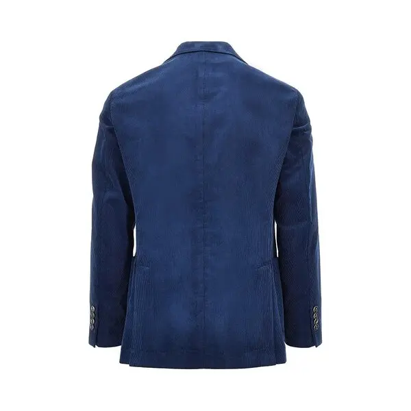 Brunello Cucinelli Corduroy Double-breasted Jacket - Blue