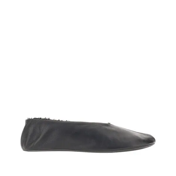 THE ROW Stella' Nappa Leather Slip-on Shoes - Black