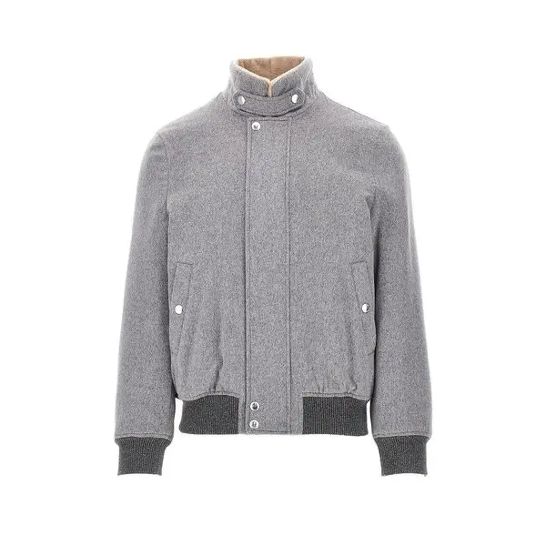 Brunello Cucinelli Padded Suede Leather Jacket - Green