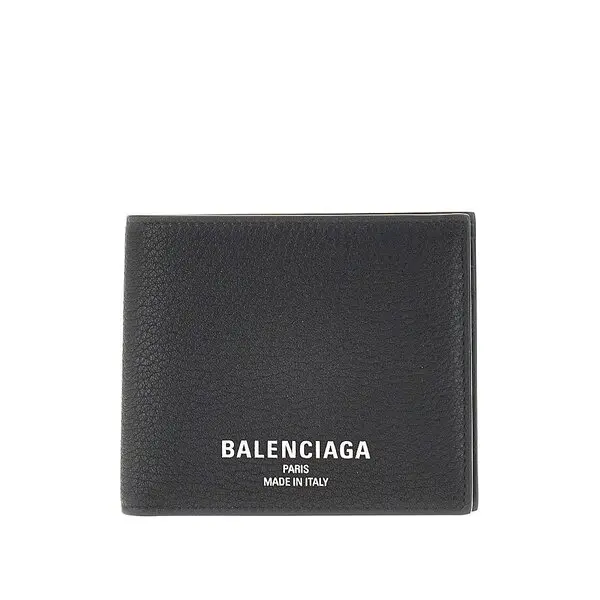 Balenciaga Grained Leather Bi-fold Wallet - Black