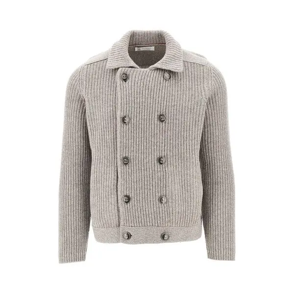 Brunello Cucinelli Cashmere Double-breasted Cardigan - Grey