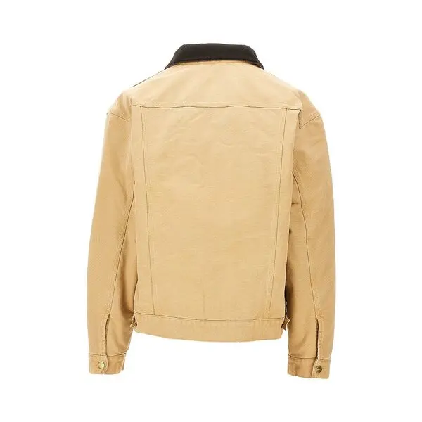 Carhartt Work In Progress Organic Cotton Canvas Trucker Jacket With Corduroy Collar