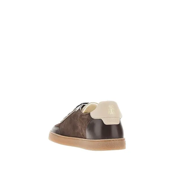 Brunello Cucinelli Suede And Smooth Leather Sneakers