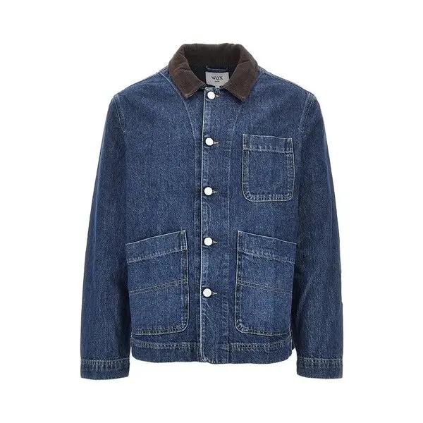 WAX LONDON Healey Denim Chore Jacket With Corduroy Collar