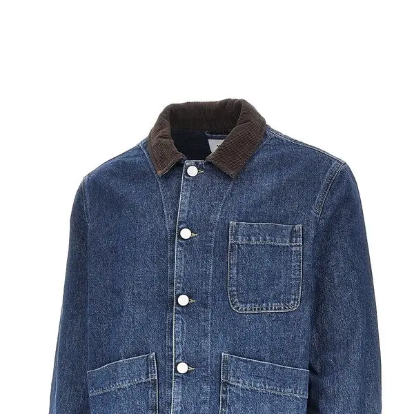 WAX LONDON Healey Denim Chore Jacket With Corduroy Collar