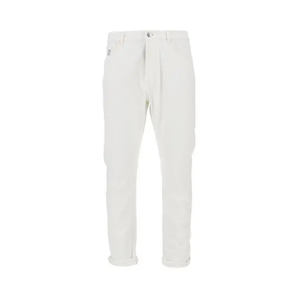 Brunello Cucinelli Garment-dyed Comfort Stretch Denim Pants