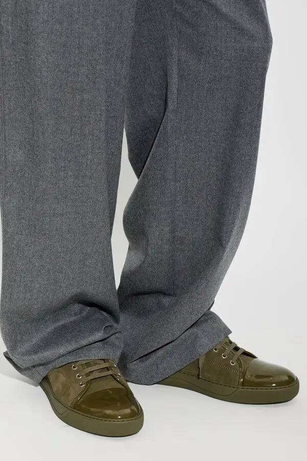 LANVIN Dbb1 Suede And Patent Leather Sneakers