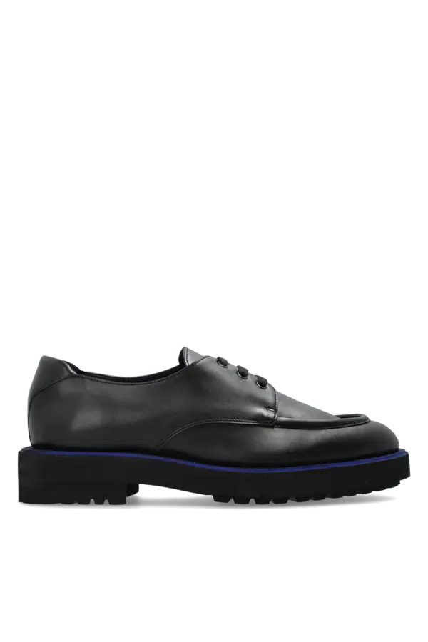 LANVIN Leather Derby Shoes With Lug Sole