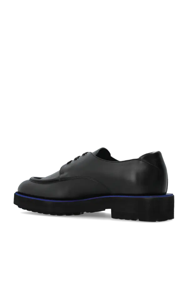 LANVIN Leather Derby Shoes With Lug Sole