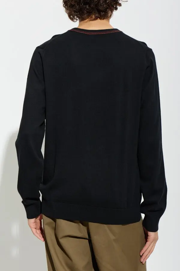 Paul Smith Crew Neck Sweater With Zebra Patch