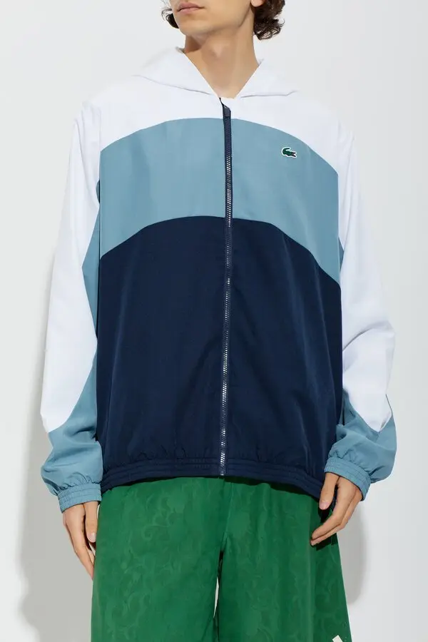 Lacoste Lightweight Hooded Jacket With Colorblock Design