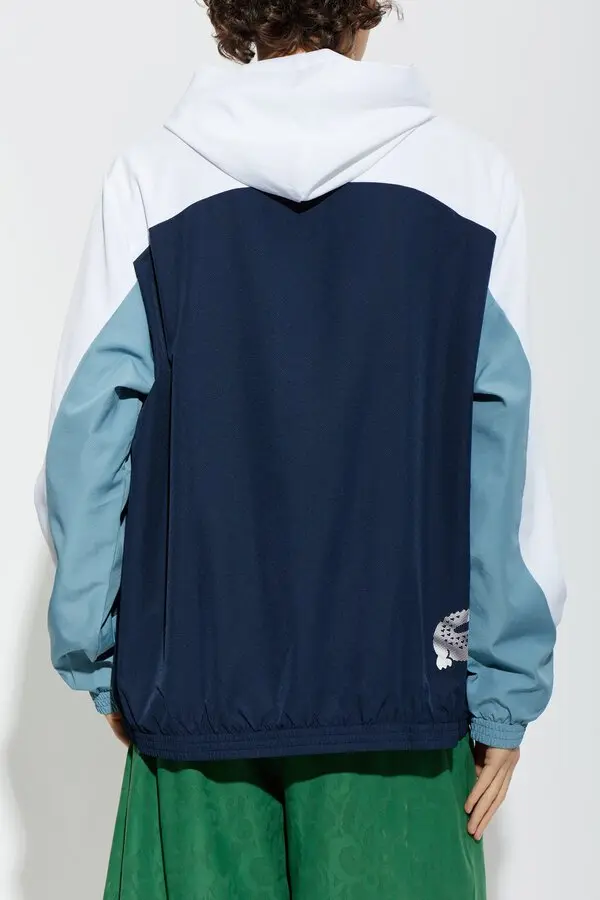 Lacoste Lightweight Hooded Jacket With Colorblock Design