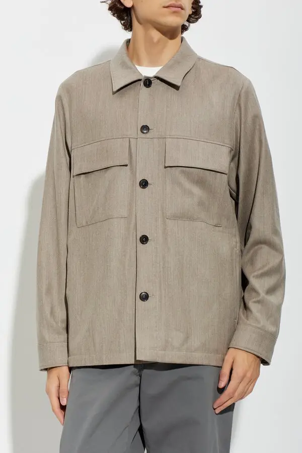 Paul Smith Wool Shirt With Pockets