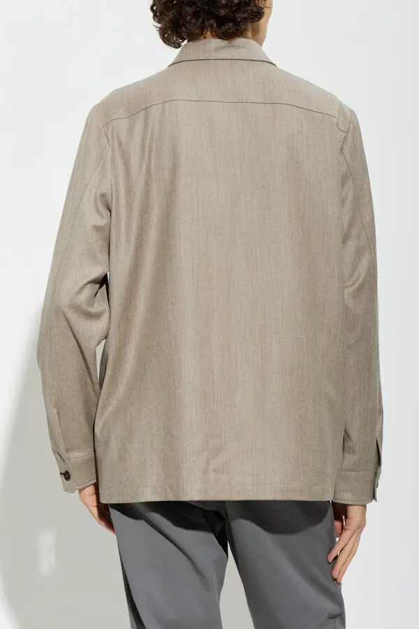 Paul Smith Wool Shirt With Pockets