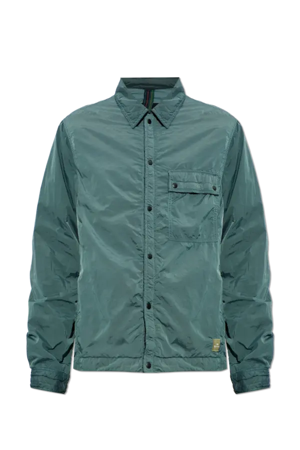 Paul Smith Technical Jacket With Logo Patch - Green