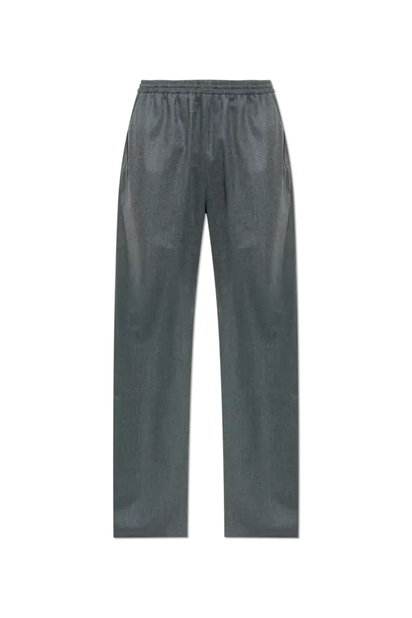 LANVIN Wool Pleated Wide-leg Trousers