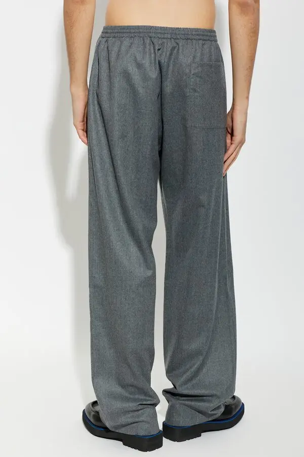 LANVIN Wool Pleated Wide-leg Trousers
