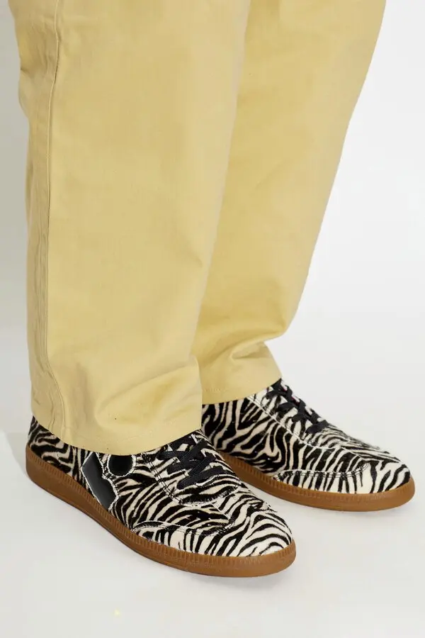 Isabel Marant Étoile Bryce Zebra Print Leather Low Top Sneakers
