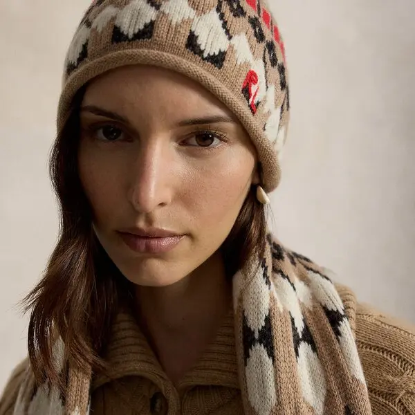 Ralph Lauren Fair Isle Wool-blend Beanie - Camel