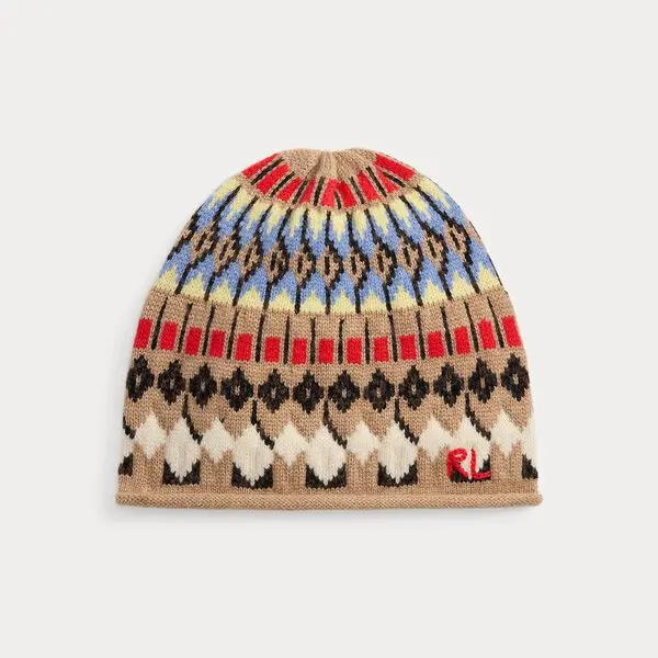 Ralph Lauren Fair Isle Wool-blend Beanie - Camel