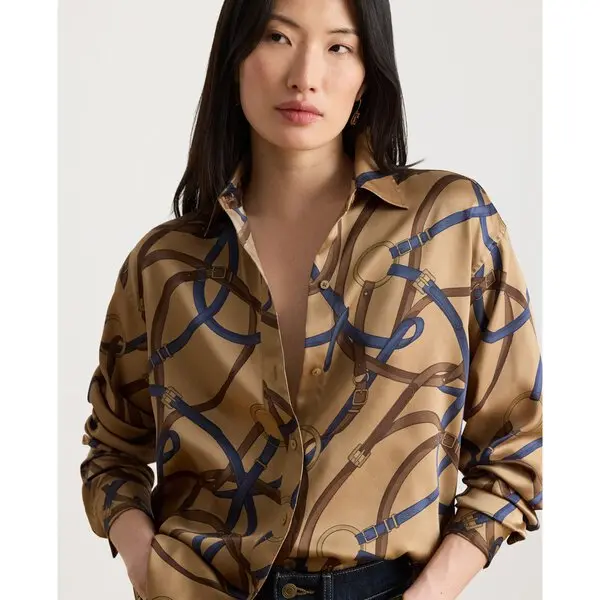 Ralph Lauren Relaxed Fit Belting-print Twill Shirt