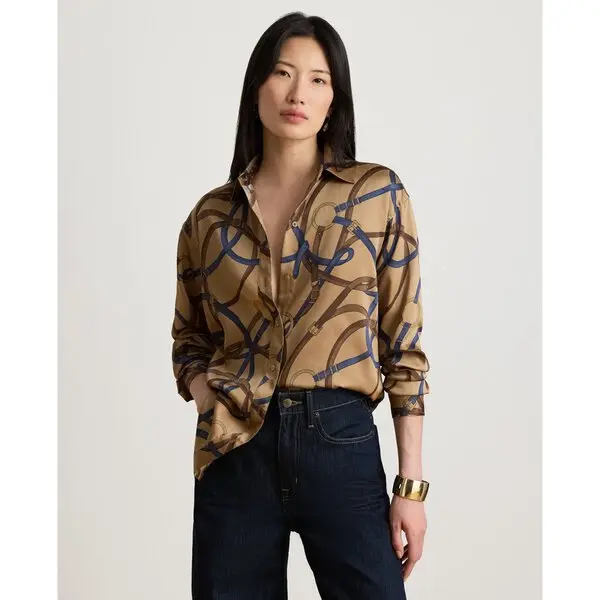 Ralph Lauren Relaxed Fit Belting-print Twill Shirt