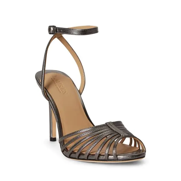 Ralph Lauren Mckayla Metallic Nappa Leather Sandal