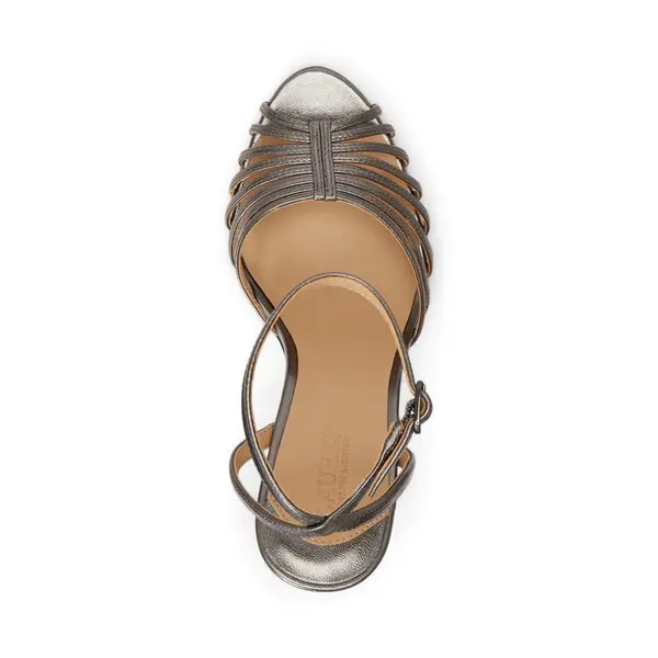 Ralph Lauren Mckayla Metallic Nappa Leather Sandal