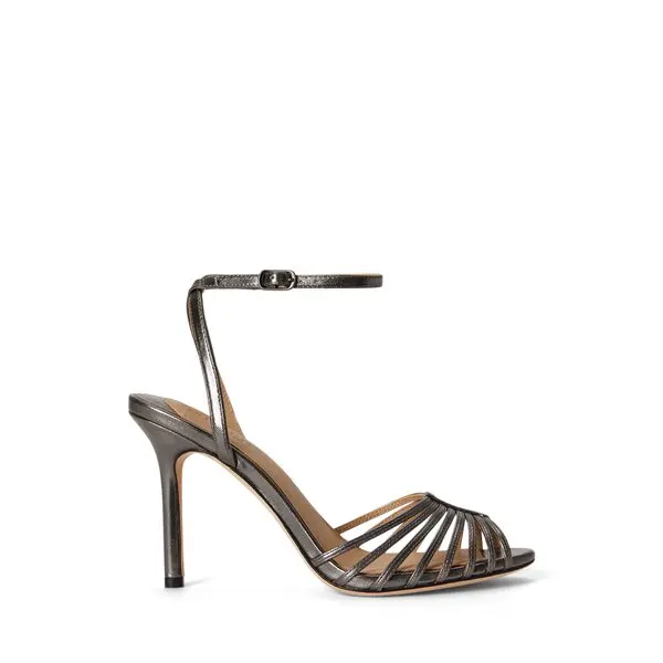 Ralph Lauren Mckayla Metallic Nappa Leather Sandal